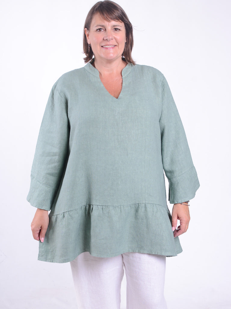 Bell Sleeve Linen Tunic - 12426– Pure Plus Clothing