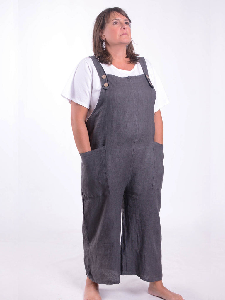 Lagenlook Linen Dungarees - 9251– Pure Plus Clothing