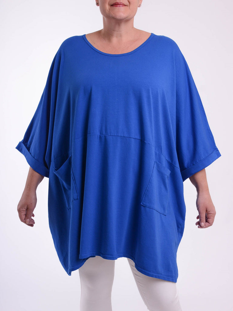 Lagenlook Oversized Jersey Cotton Tunic -10077C PLAIN | Pure Plus Clothing