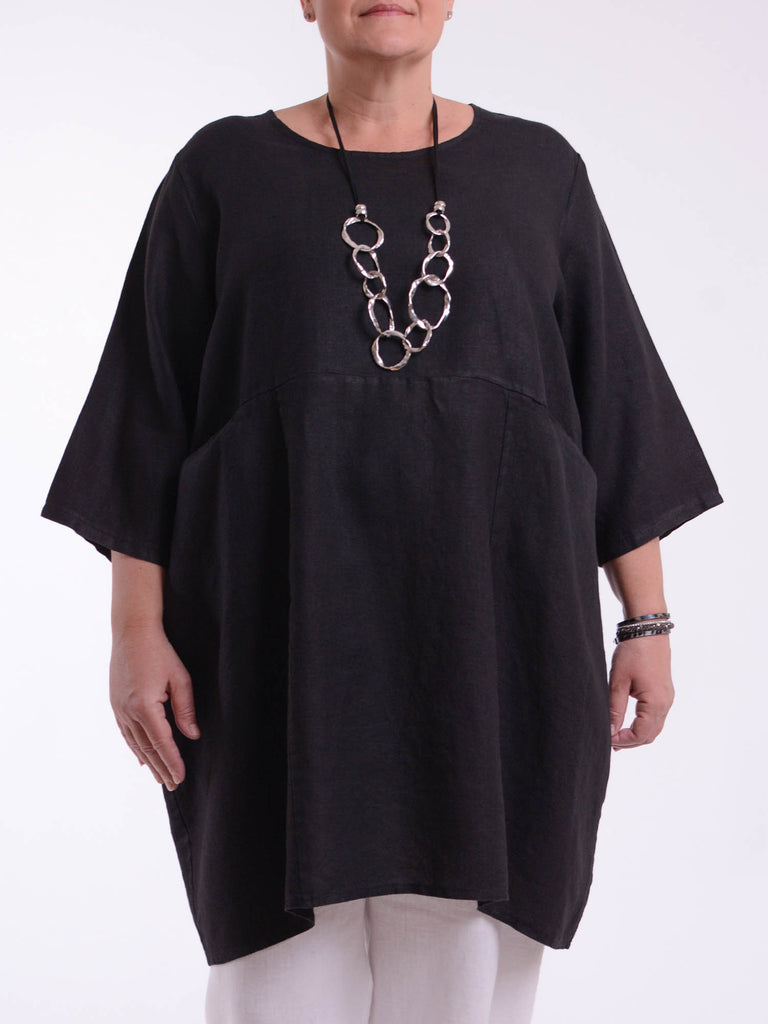 Heavy Linen Quirky Tunic - 9479 | Pure Plus Clothing