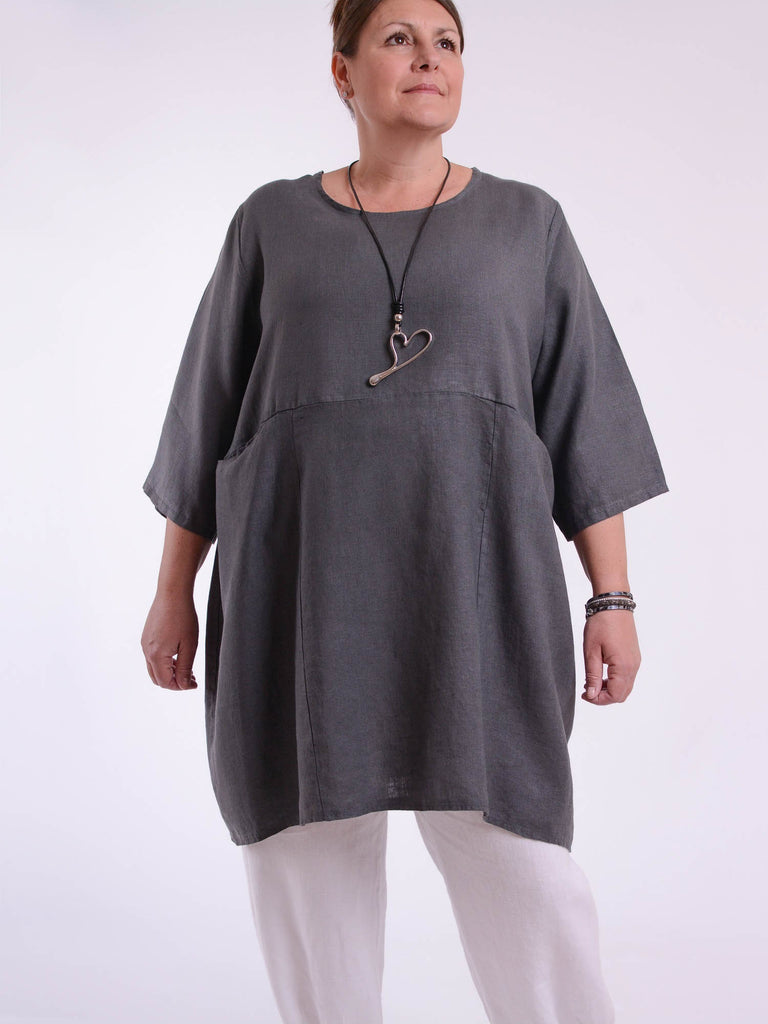 Heavy Linen Quirky Tunic - 9479 | Pure Plus Clothing