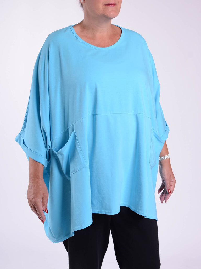 Lagenlook Oversized Jersey Cotton Tunic -10077C PLAIN | Pure Plus Clothing